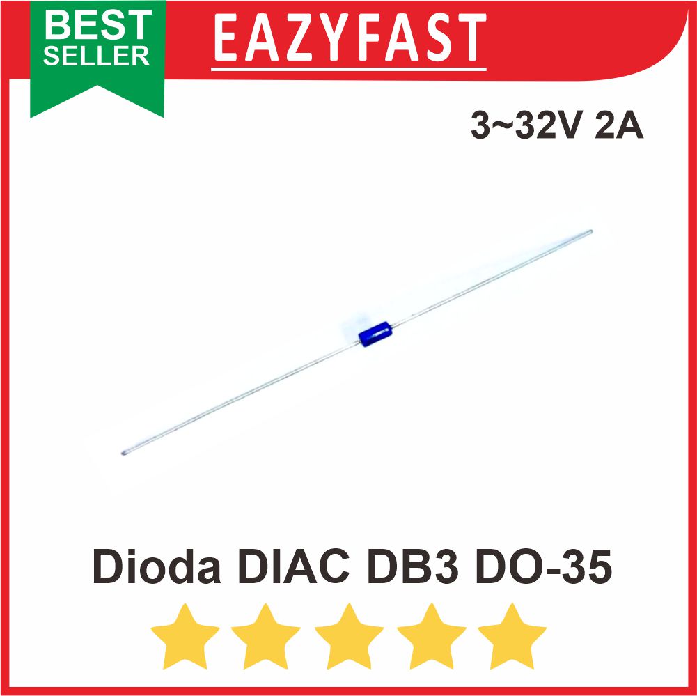 DB3 DIAC Diode TRIAC Trigger DB-3 32V 2A Dioda AC SCR Dimmer DO-35 ...
