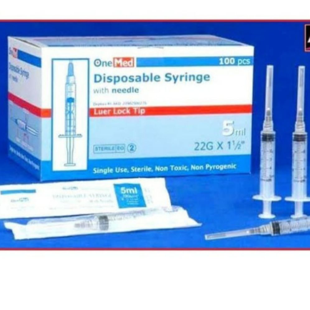 suntikan one med disposable syringe uk. 5ml | Lazada Indonesia