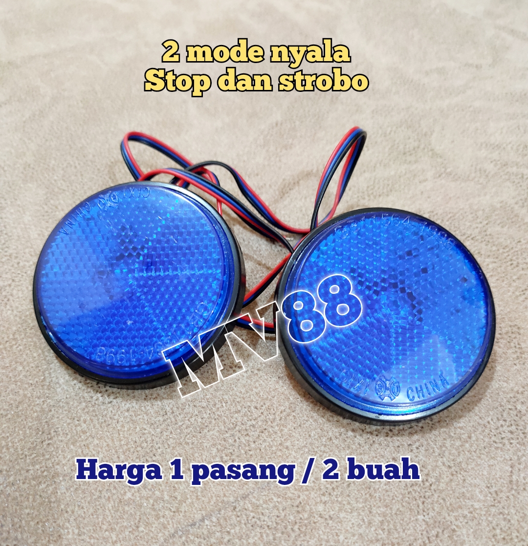 Lampu Motor Stop Tambahan Variasi LED KOTAK / Lampu Mata Kucing LED ...