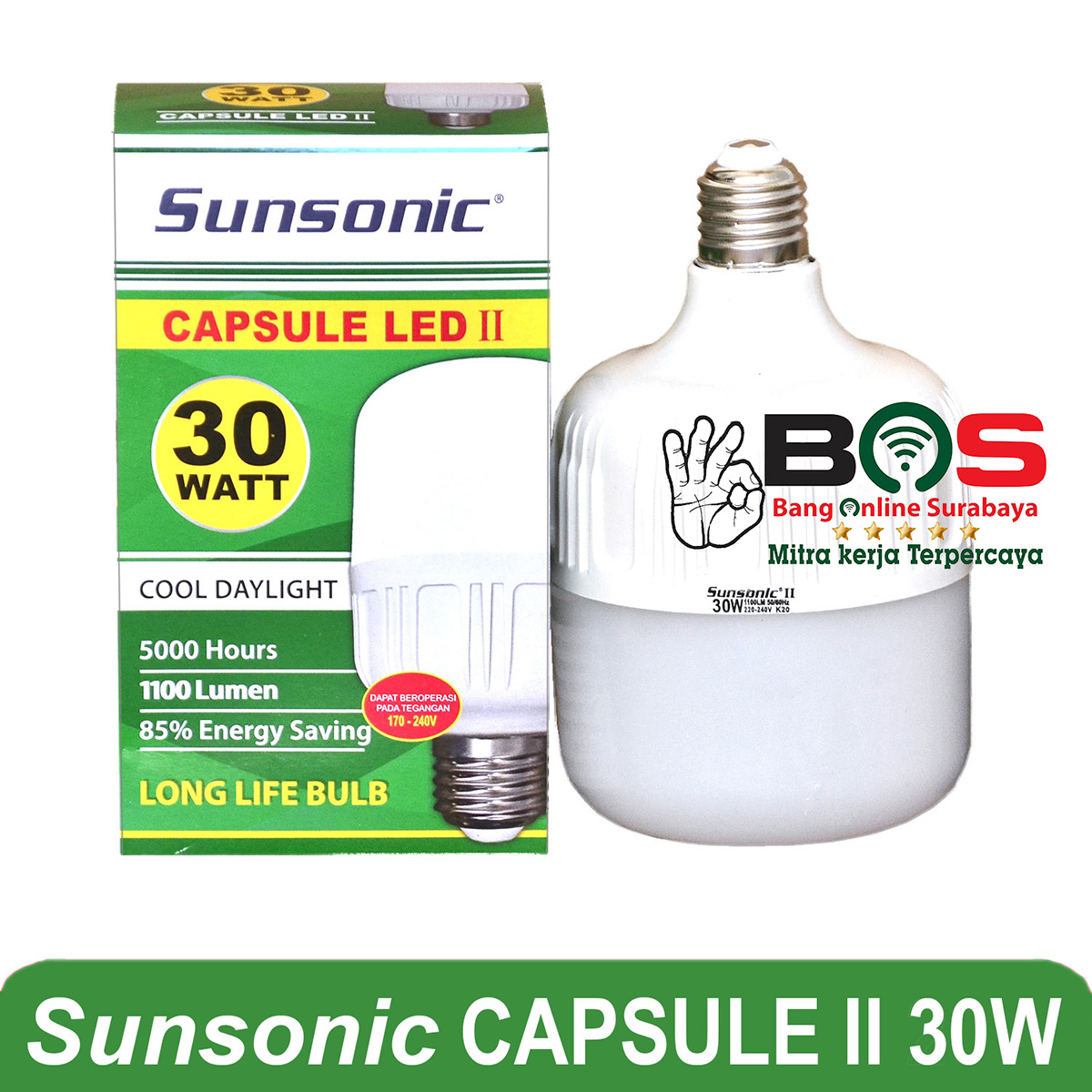 Lampu Capsule LED Sunsonic 30 Watt Lampu Kapsul Tabung Sunsonic ...