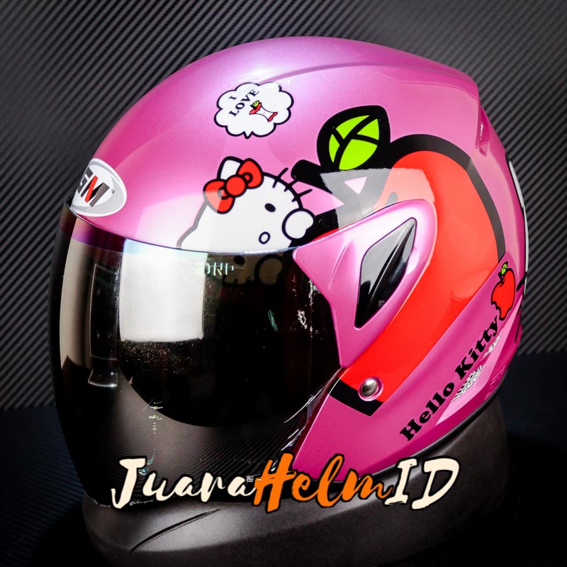 GM HELM EVO TEEN CARTOON HELLO KITTY #6 / PINK / HELM ANAK | Lazada ...