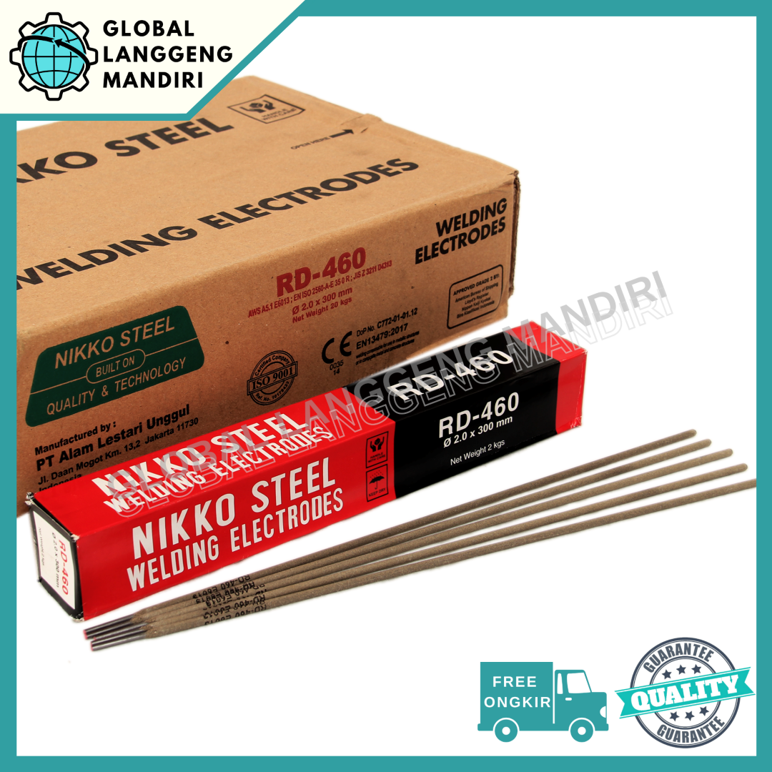 KAWAT LAS RD460 2.0MM (2KG) NIKKOSTEEL / KAWAT LAS LISTRIK RD460 2.0MM ...