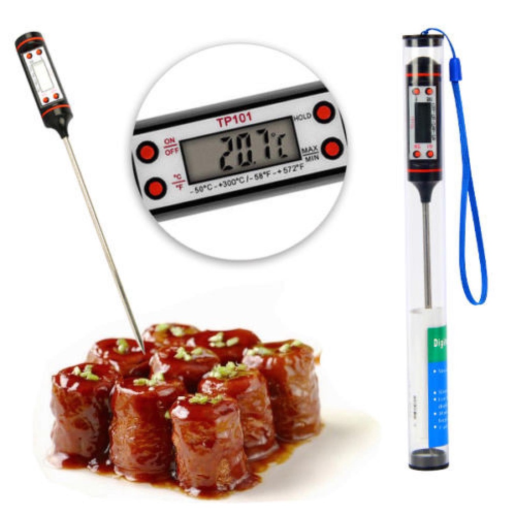 Termometer Tusuk Suhu Makanan Minuman Dapur Digital Taffware ...