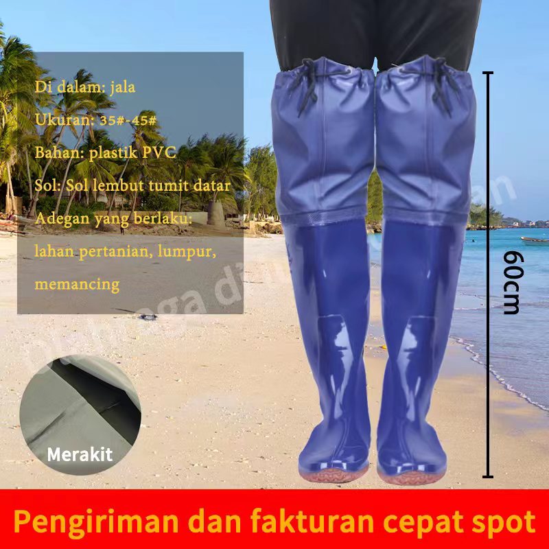 SEPATU BOOTS SAWAH PETANI NELAYAN RAWA CUCI MOBIL PANJANG ANTI AIR ...