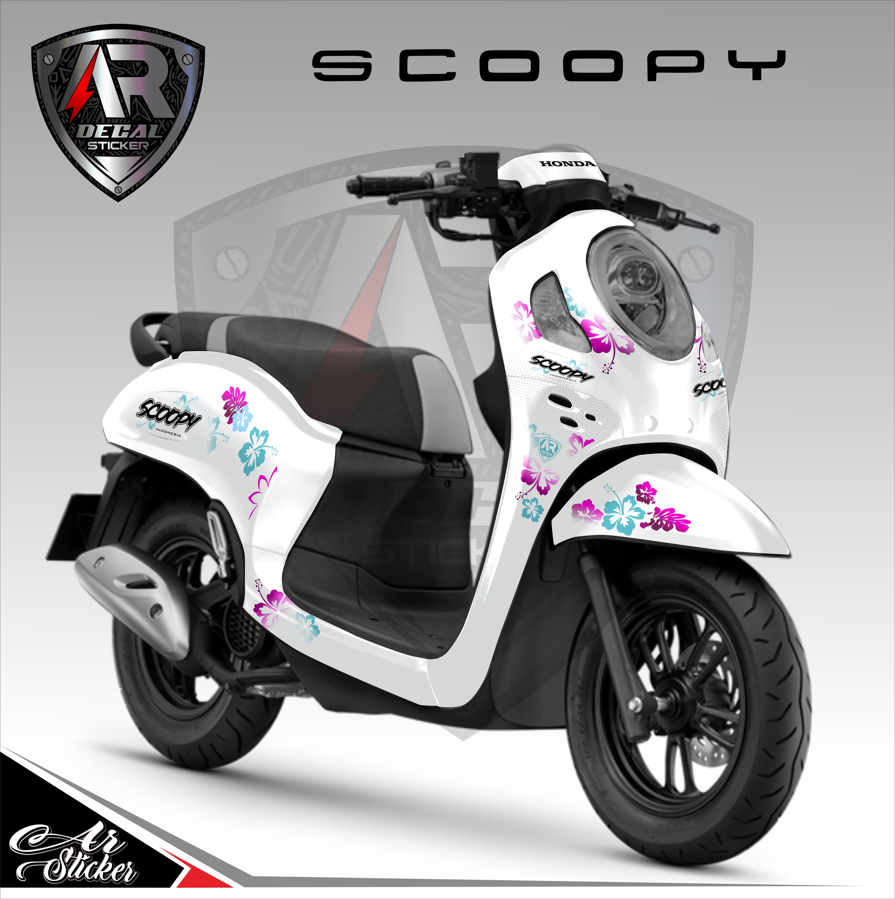 Stiker Decal SCOOPY 2021-2024 Full Body Stiker Full Blok All New SCOOPY ...