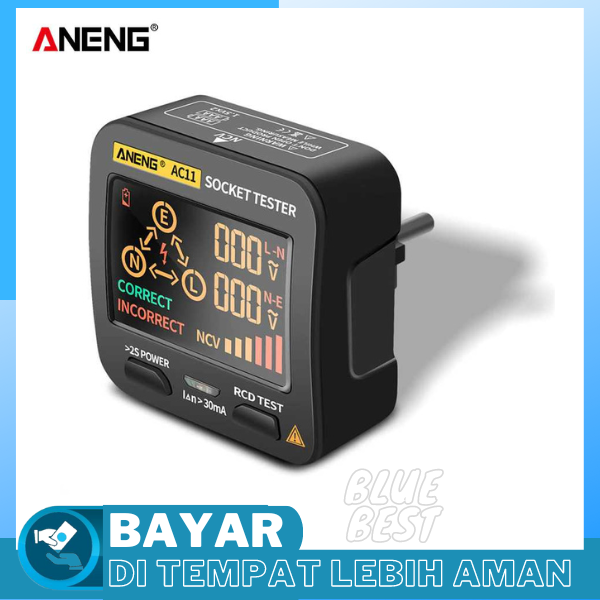 Garansi Cod Stop Kontak Voltage Tester Grounding Polarity Phase Check Ac11 Stop Kontak