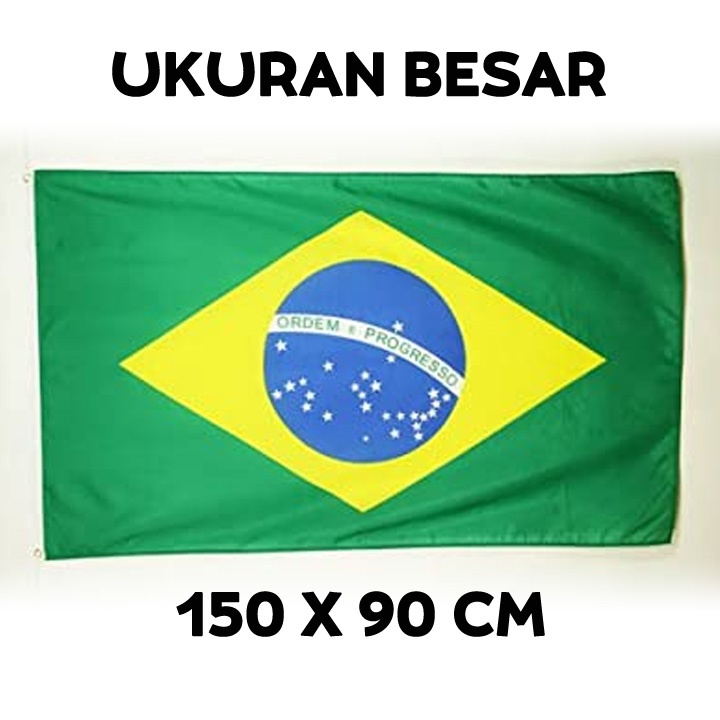 Bendera Negara Brazil bahan polyester | Lazada Indonesia
