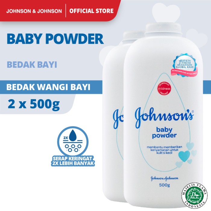 JOHNSON'S Baby Powder - Bedak Bayi 500gr - Isi 2 | Lazada Indonesia
