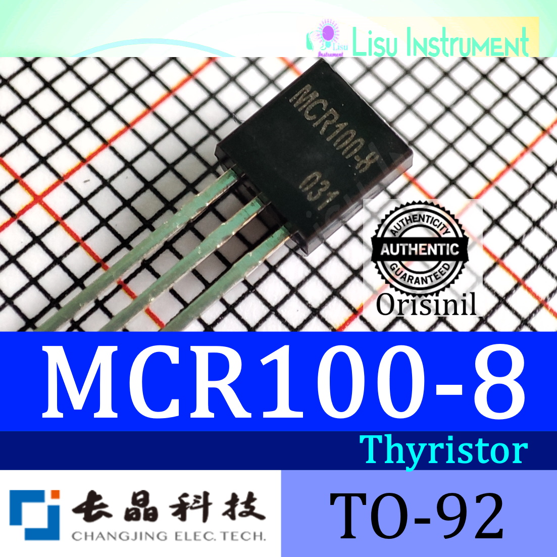 MCR100-8 MCR100 Plastic-Encapsulate Thyristor TO-92 CJ Original ...
