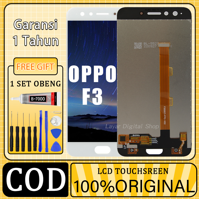 【Original OEM】LCD OPPO F3 LCD TOUCHSCREEN FULLSET BIG GLASS Original ...