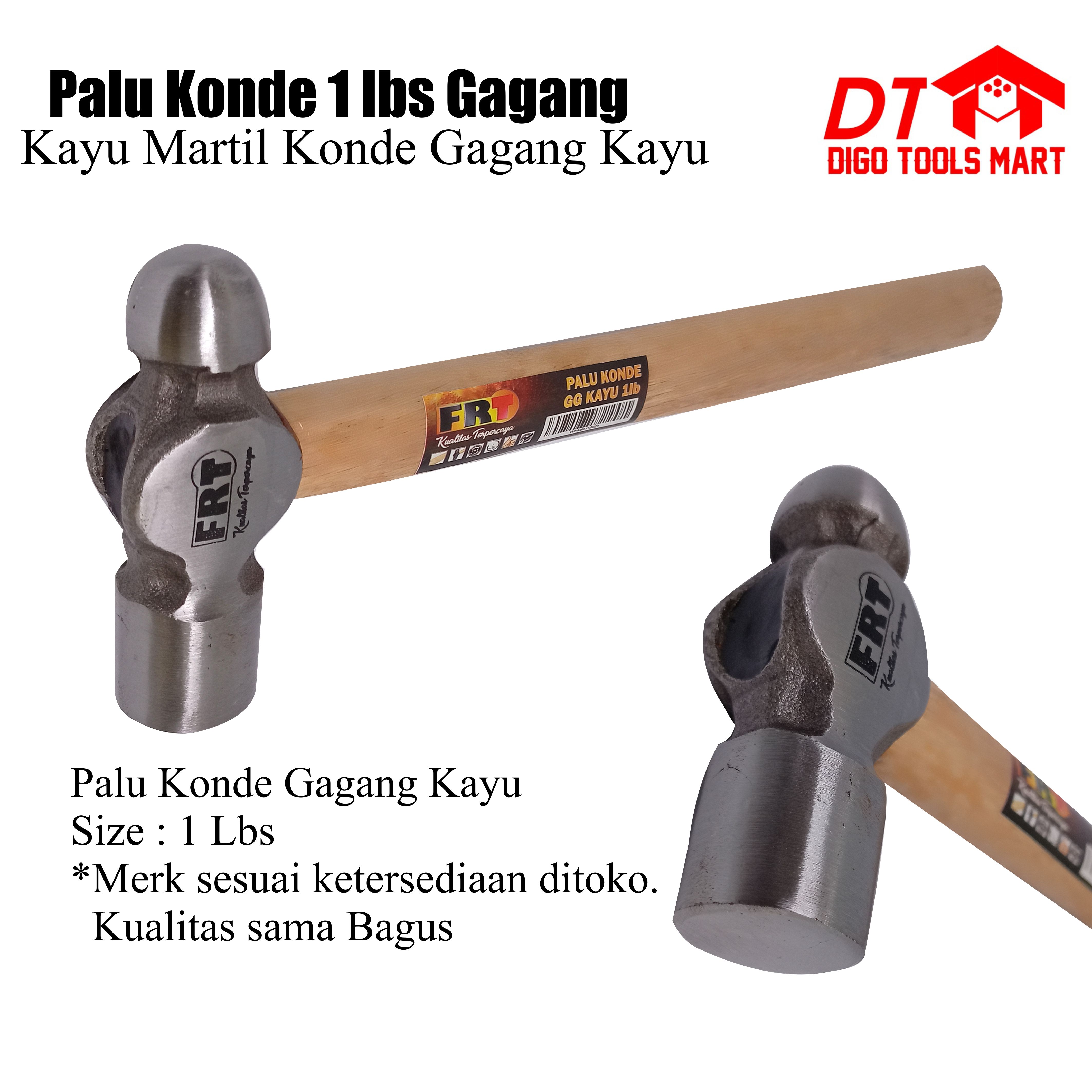 Palu Konde 1 lbs Gagang Kayu Martil Konde Gagang Kayu | Lazada Indonesia