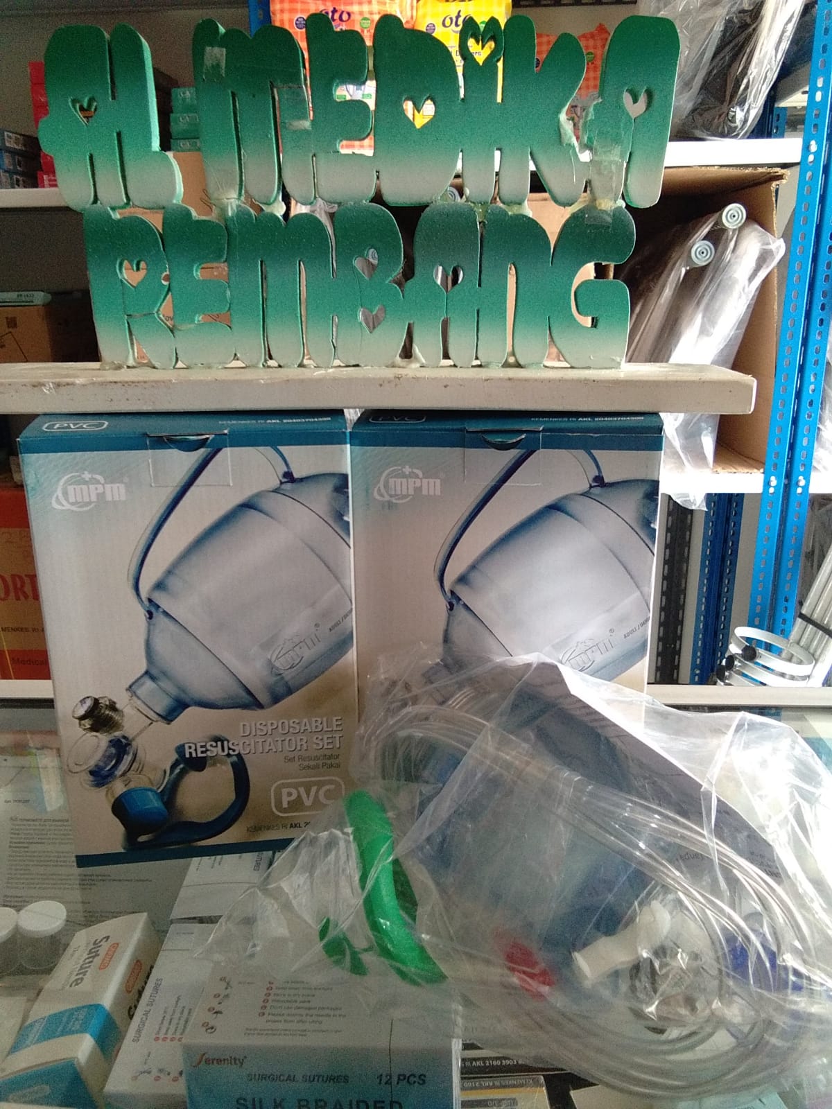 AMBU BAG DISPOSABLE RESUSCITATOR SET BOX Ambubag bayi anak dewasa PVC ...