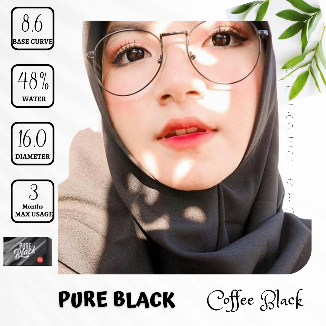 (COD) SOFTLENS PURE BLACK DIA. 16.00 | Lazada Indonesia