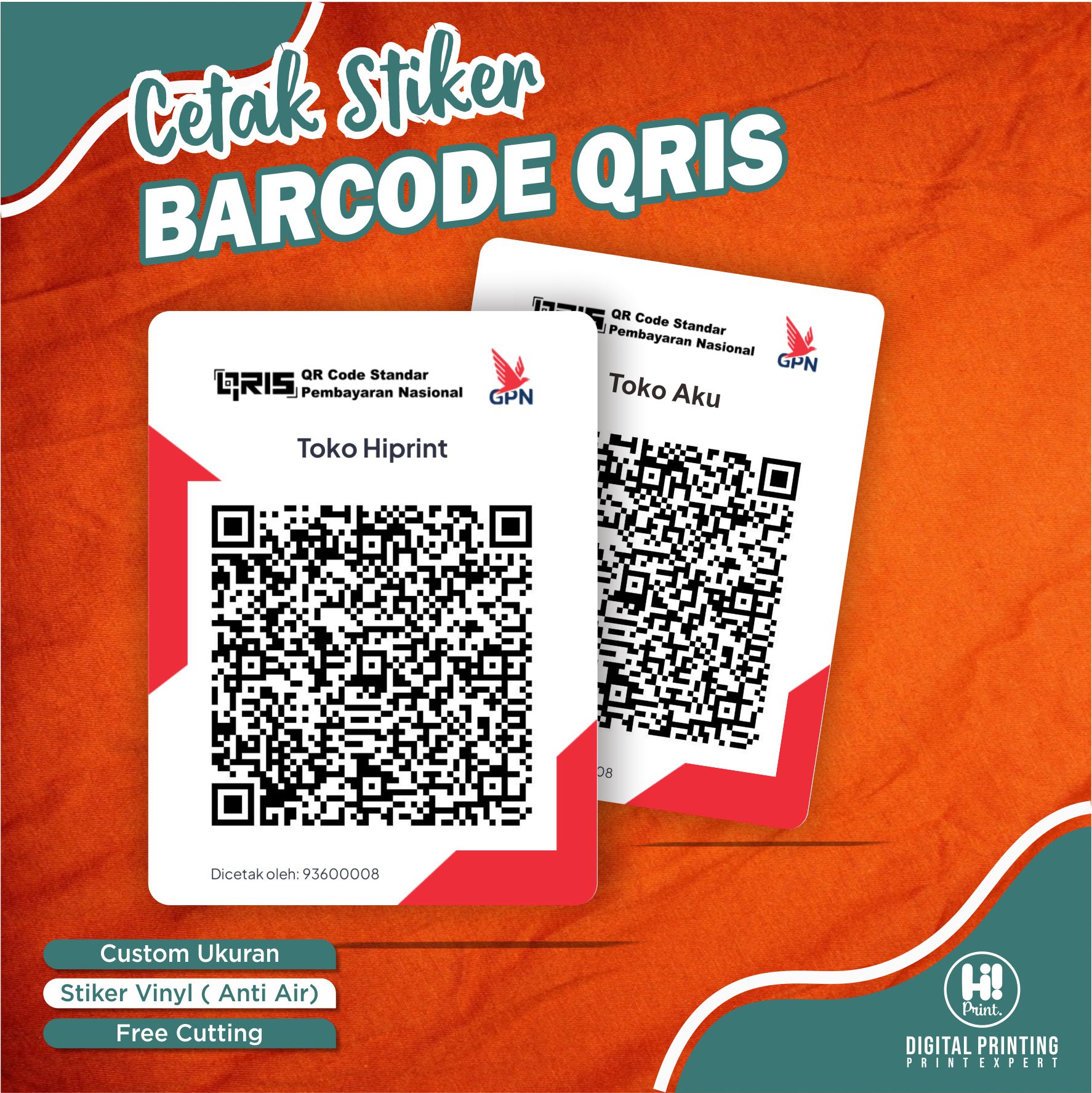 Cetak Stiker Barcode Qris | Lazada Indonesia