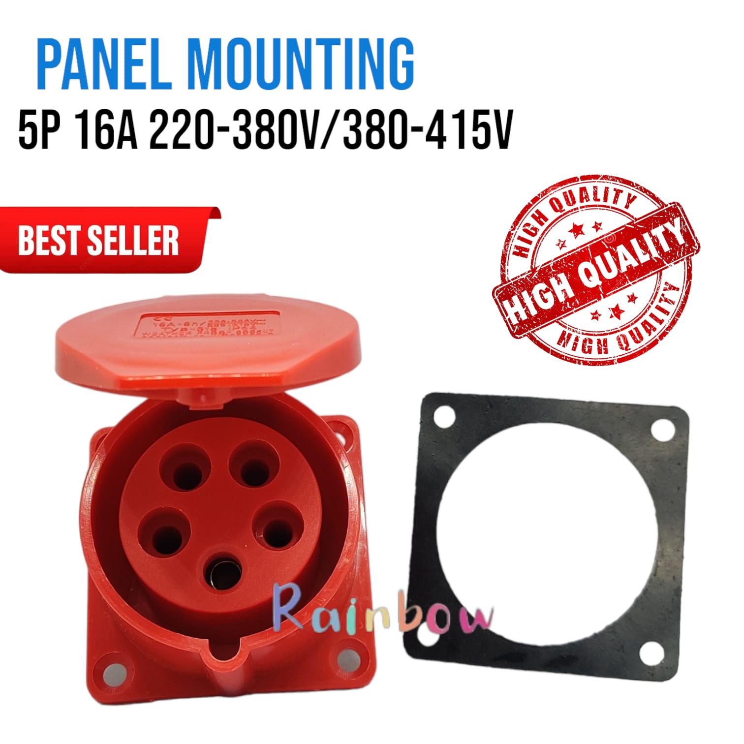 Panel Mounting 5P 16A 315 Electric Industrial Socket Panel Mounting ...