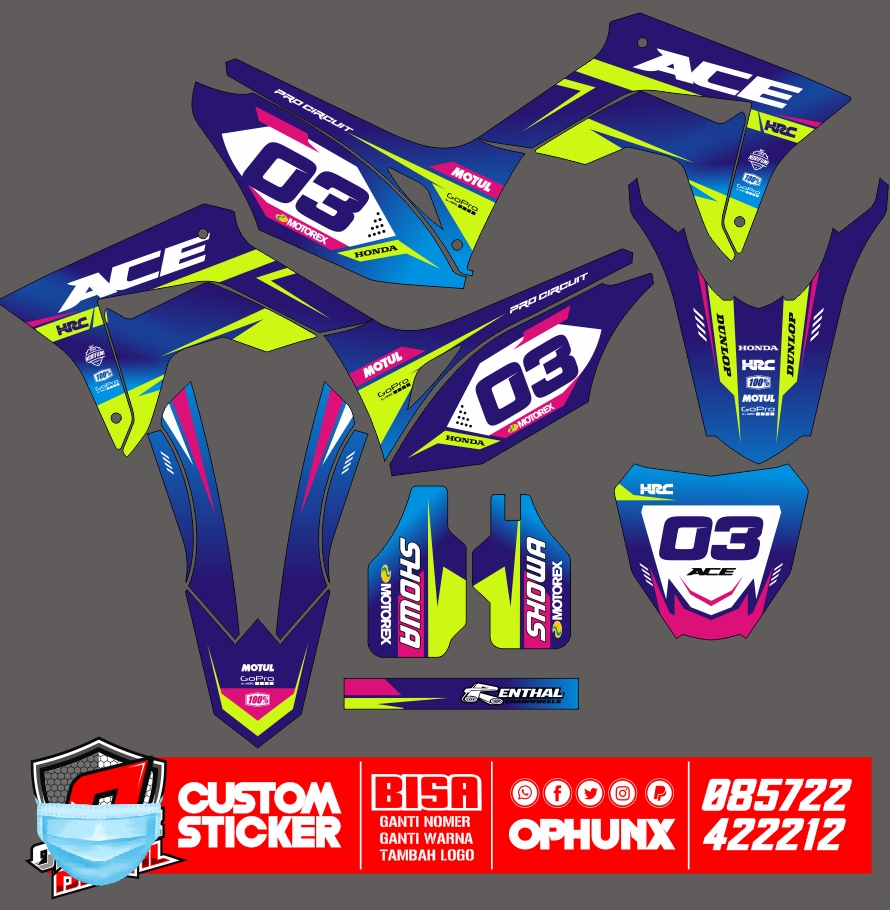 Stiker DECAL CUSTOM CRF 150 L Honda CRF Sticker (10) | Lazada Indonesia