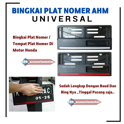 Cover Plat Nomor Tempat Plat Nomor Motor Original Honda Bingkai Plat ...