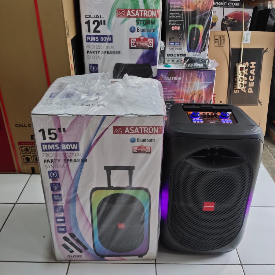 SPEAKER PORTABLE WIRELESS ASATRON GLOBE ORIGINAL 15 INCH | Lazada Indonesia