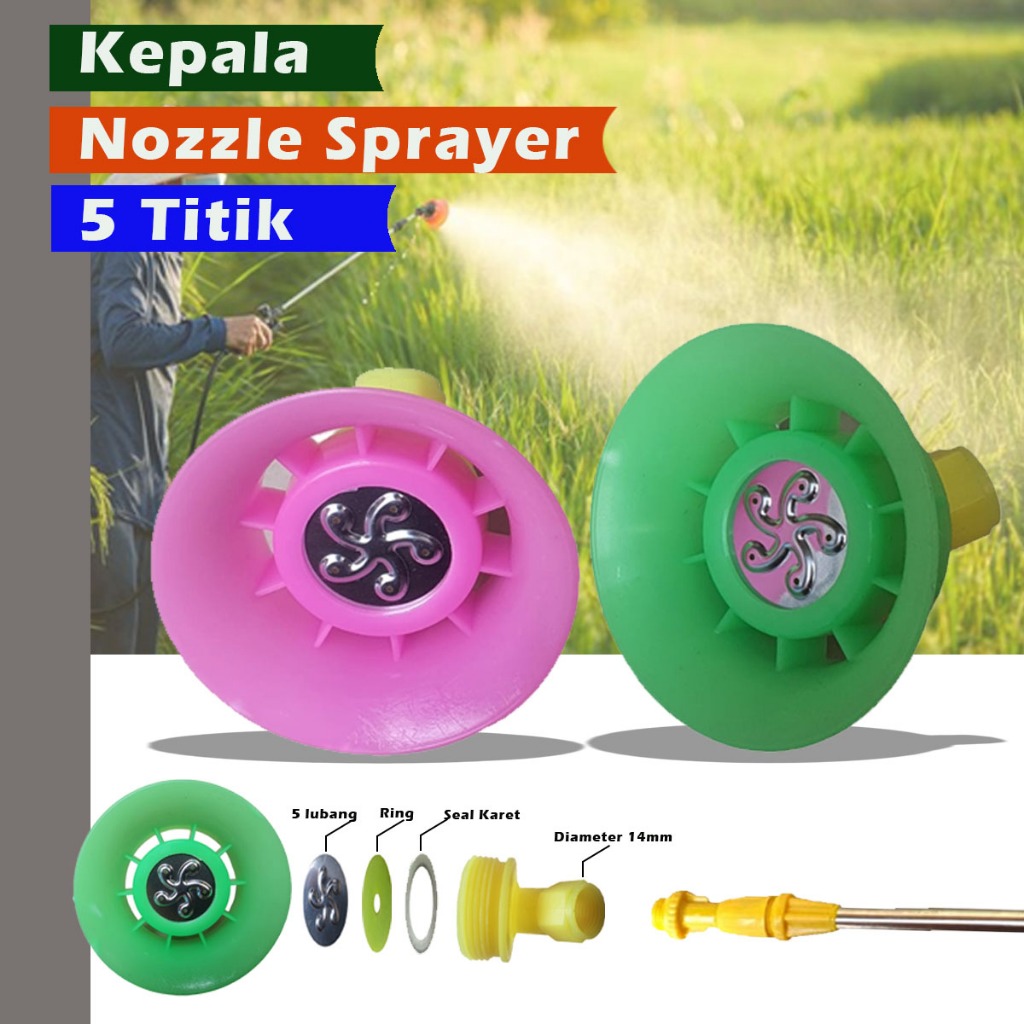 IDEKU Nozzle Sprayer Semprotan Kabut Siram Tanaman Anti Angin 5 Titik ...