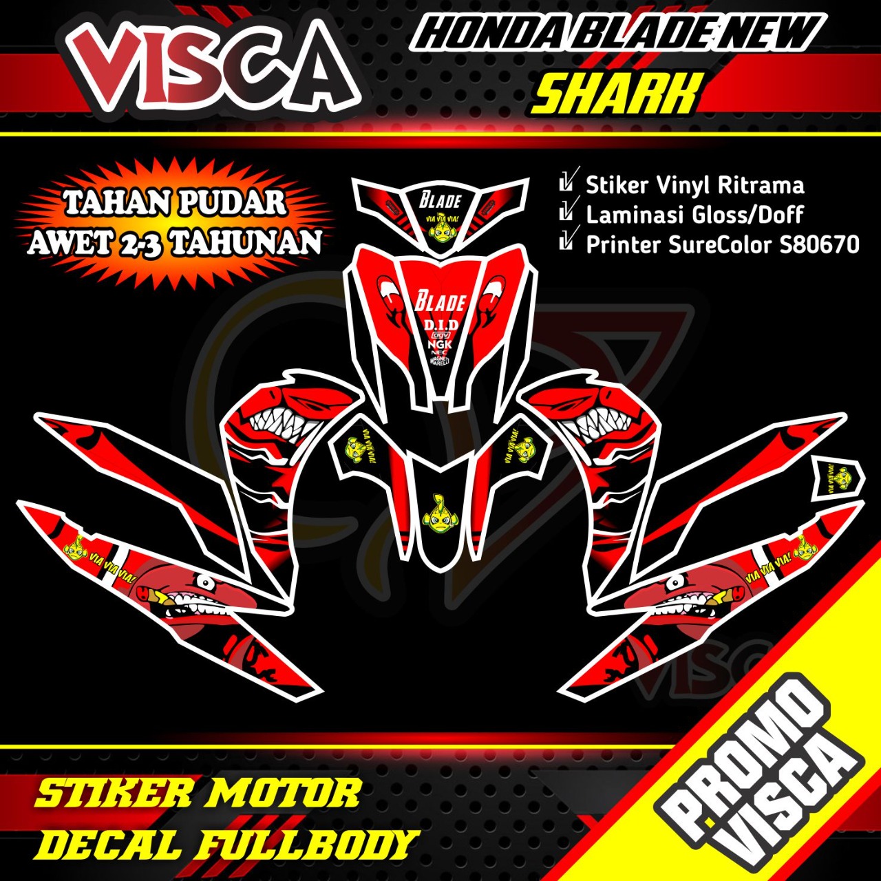 Decal Blade 110 125 New Decal Blade New Stiker Blade 110 125 New Full ...