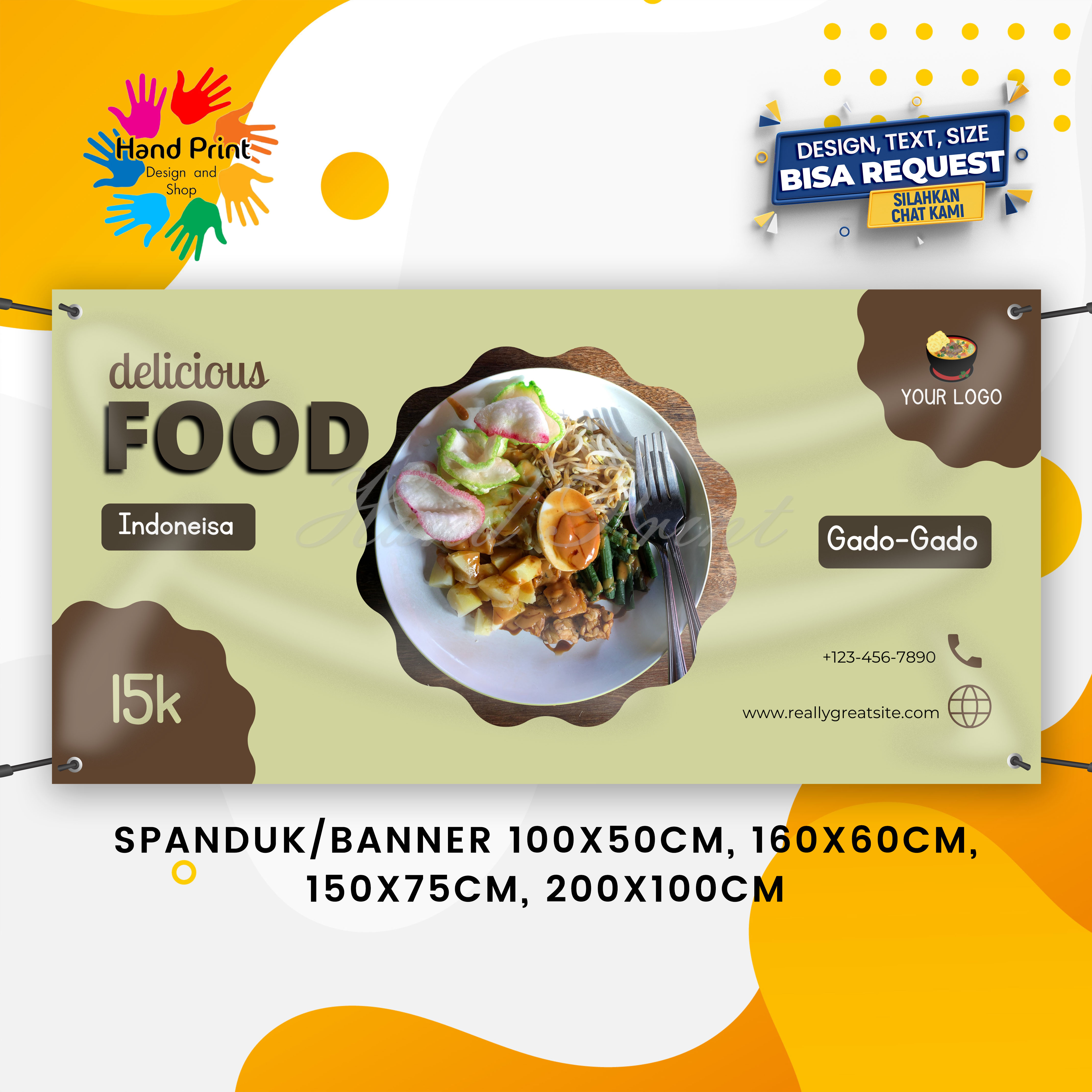 Cetak Spanduk Banner Jualan Gado gado Ketoprak Lotek Pecel Karedok MMT ...