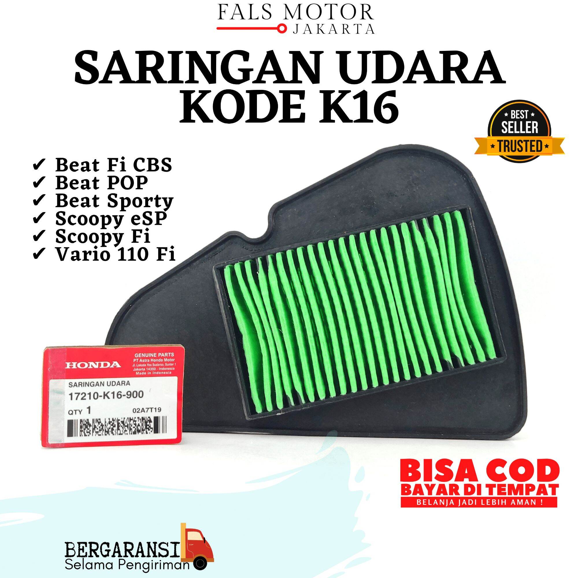 Filter Udara Beat Fi / Filter Udara Beat eSP / Saringan Udara Beat eSP ...