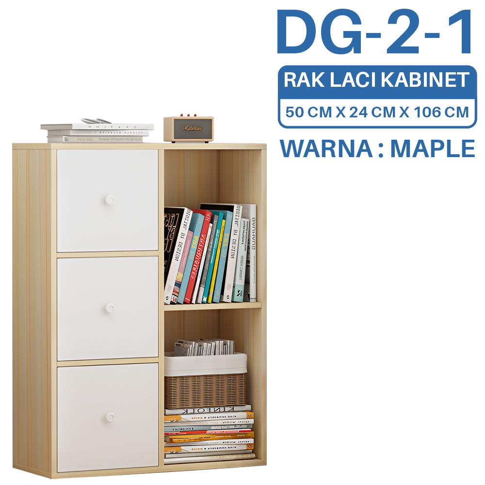 Lemari Buku Kayu 3 & 4 Pintu Lemari Lantai DG-2 Ruang Tamu Minimalis HOMEDEKOR8 | Lazada Indonesia