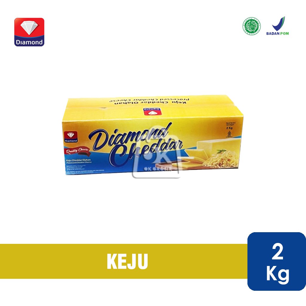 (2 Kg) Keju Cheddar Diamond / Cheddar Cheese Premium | Lazada Indonesia