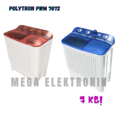 POLYTRON PWM 7072 Mesin Cuci 2 Tabung Samba Series Hijab 7 KG KHUSUS ...