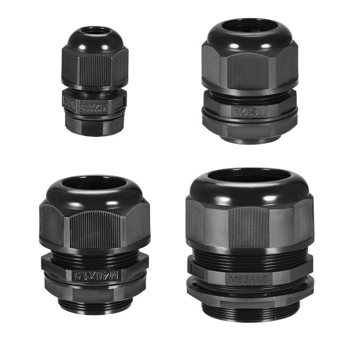 pvc cable gland m40 kabel gland m40 x 1.5 plastik - Hitam | Lazada ...