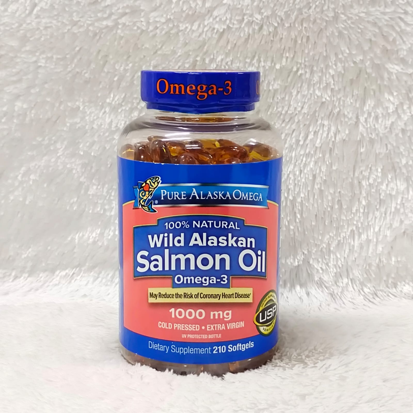 Pure Alaska Omega Wild Alaskan Salmon Oil Omega-3 1000 mg 210 Softgels ...