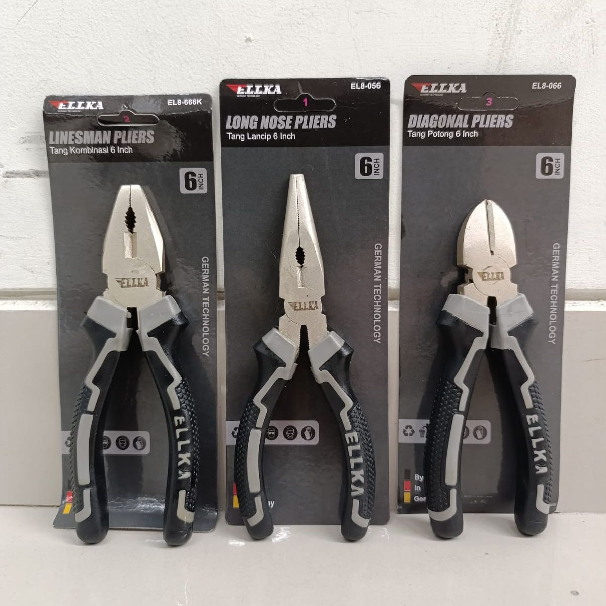 PAKET TANG SET 6 INCI | 3 SET Tang Kombinasi Biasa Lancip Potong Tools ...