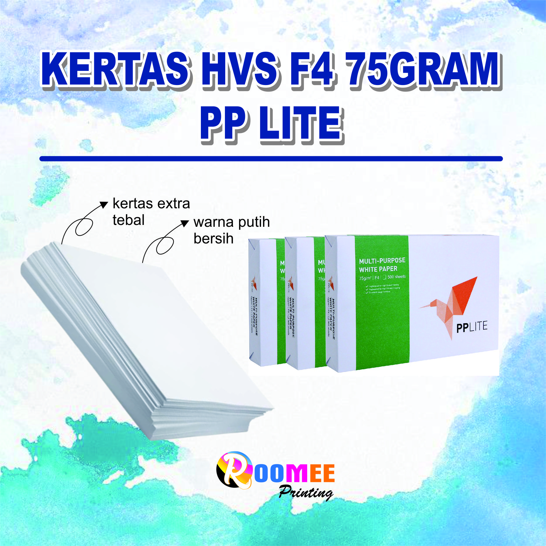 KERTAS HVS F4 75GRAM PPLITE MURAH 1 RIM (500 LEMBAR) | Lazada Indonesia