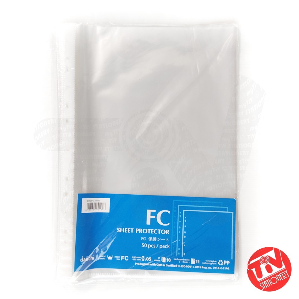 PP Pocket | Sheet Protector Daiichi Ukuran FC / F4 (isi 50 pcs ...