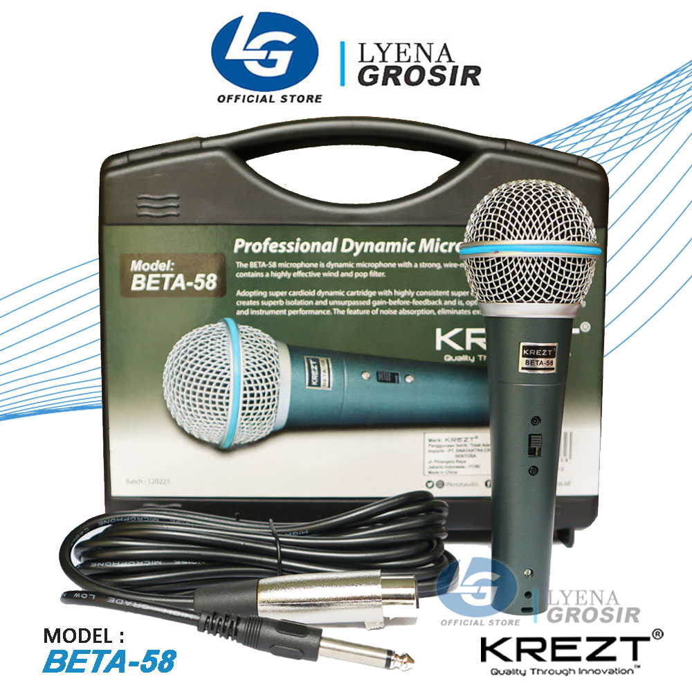 Mic Krezt Beta 58 Mik Plus Box Koper Professional Dynamic Microphone ...