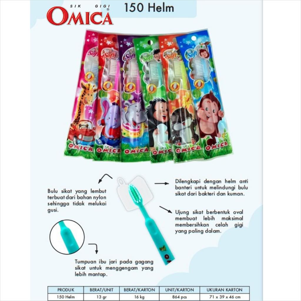 Omica Kids Toothbrush 150 Helm Sikat Gigi Anak 150 Helm Soft | Lazada ...