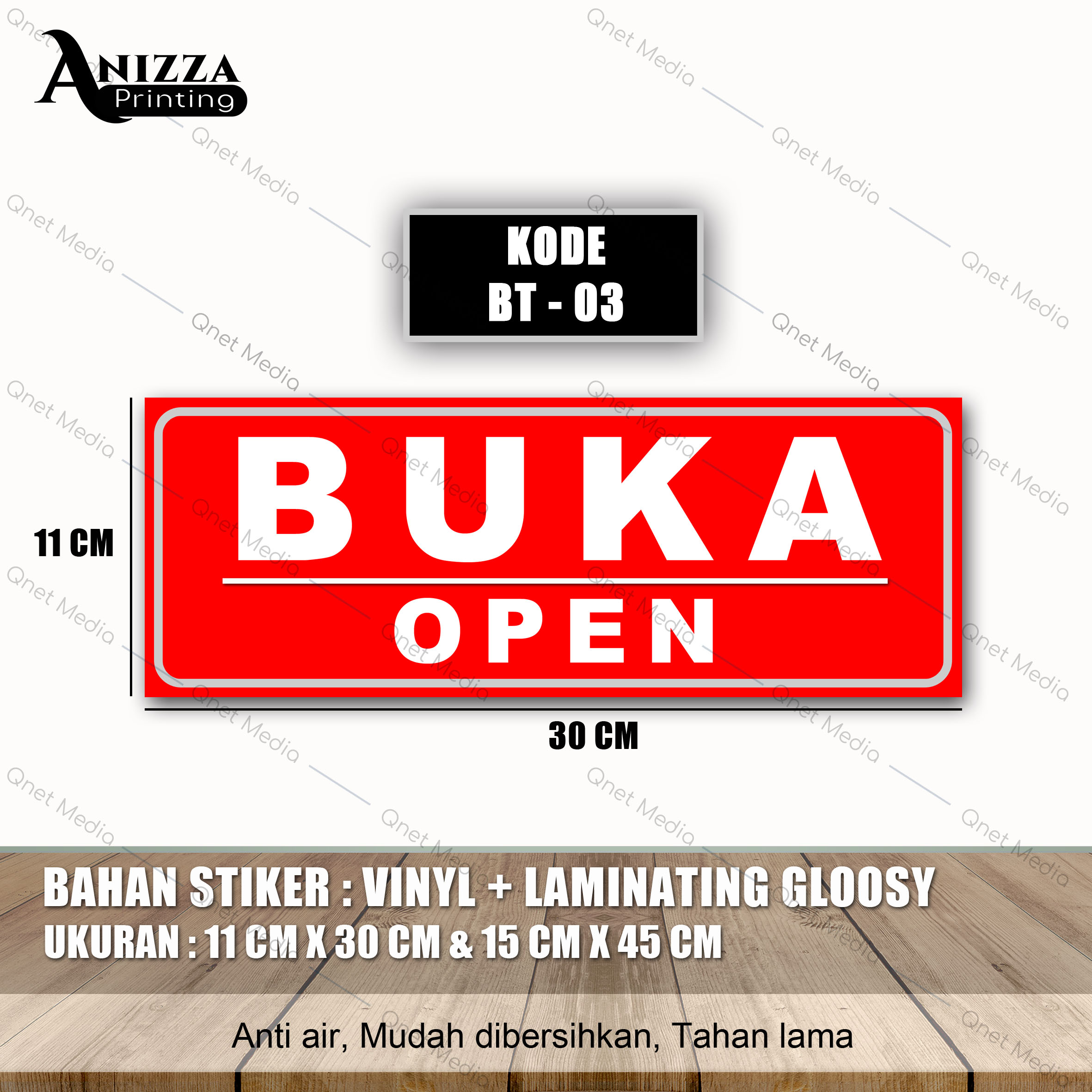STIKER BUKA TUTUP + LAMINASI GLOSSY | Lazada Indonesia
