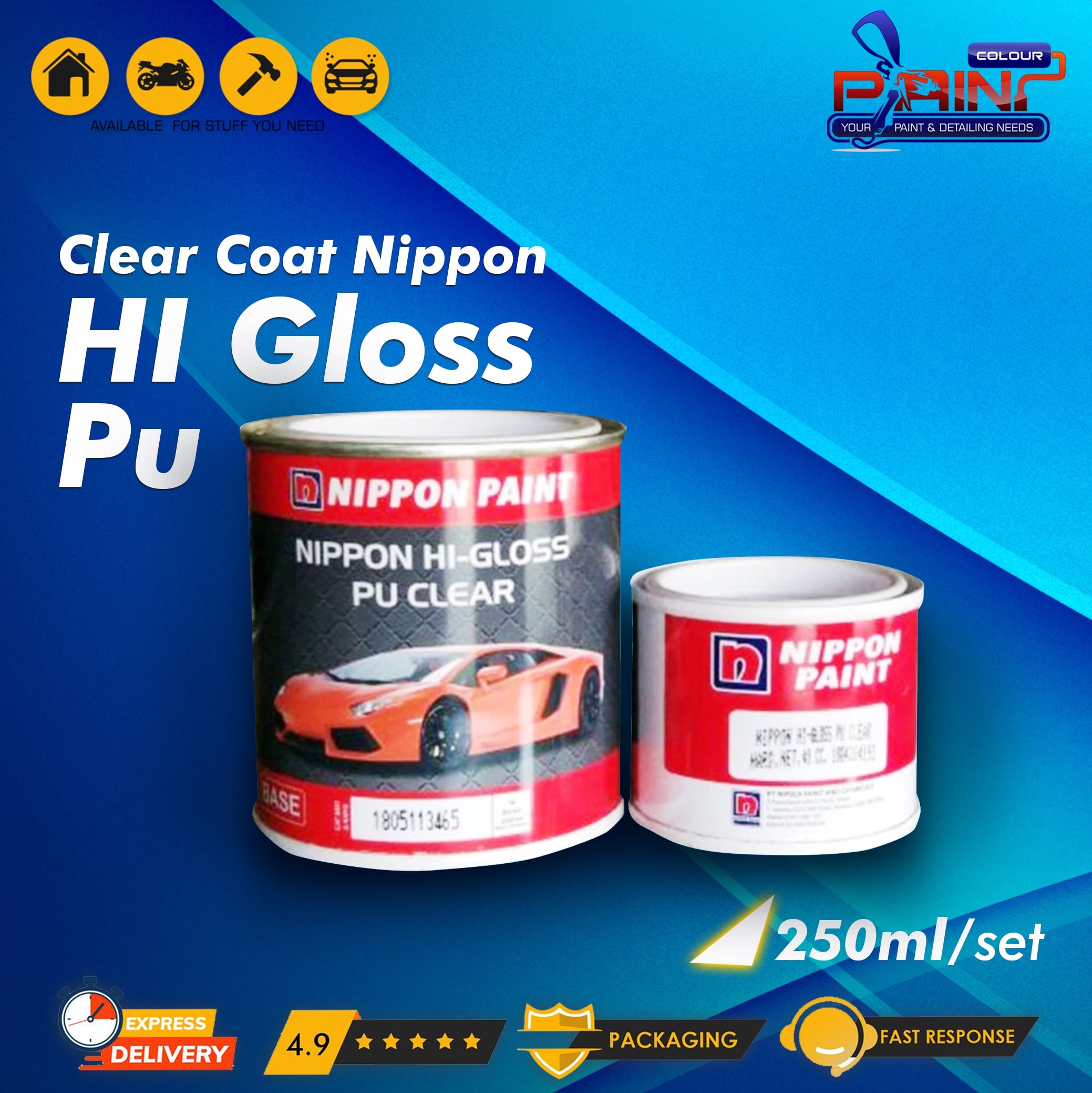 Clear / Pernis Nippon HI Gloss 1/4 | 0.25 lt NIPPON PAINT | Lazada Indonesia
