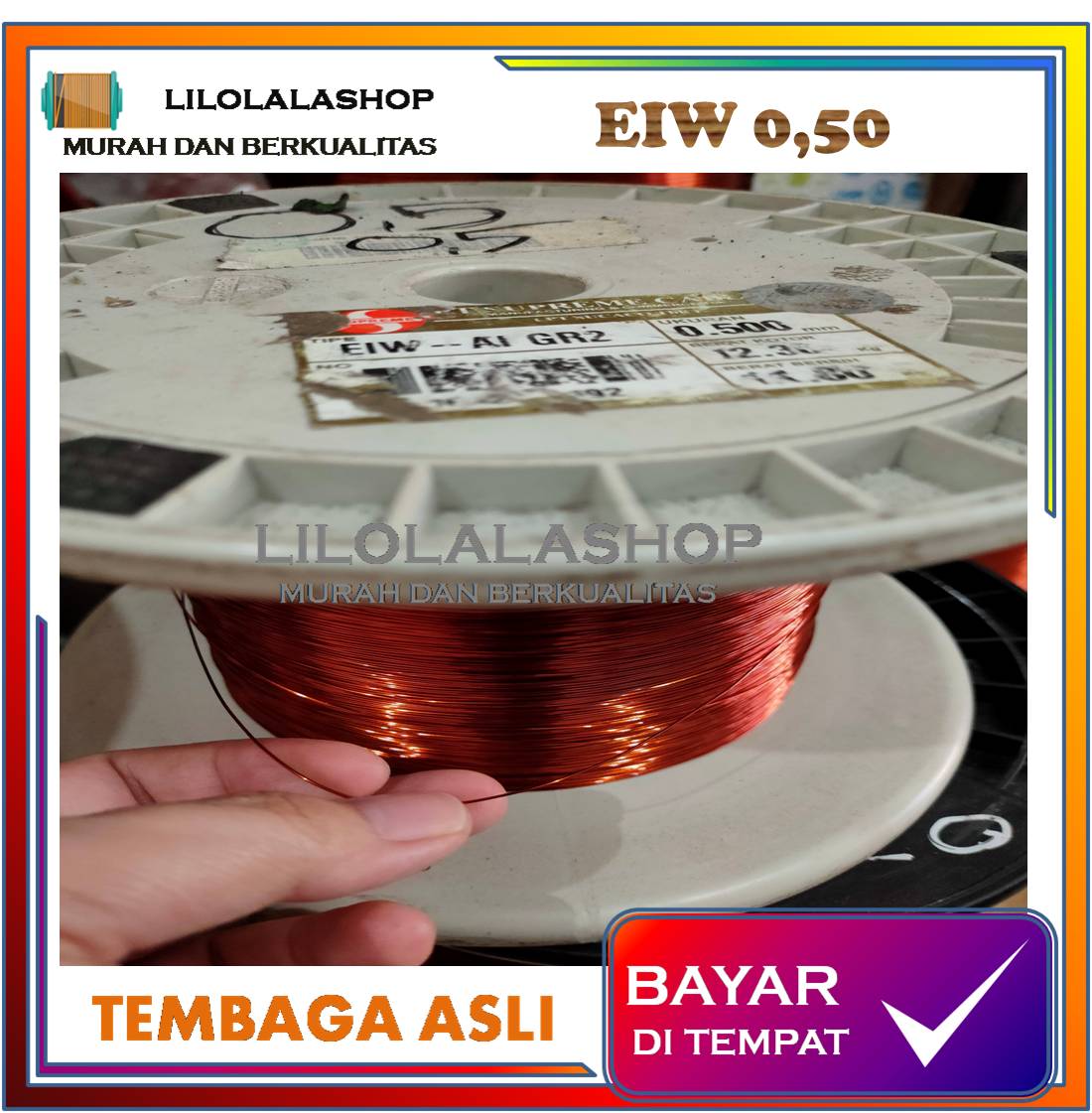 KAWAT TEMBAGA EMAIL 0,50 EIW 0,50 0.50 mm GULUNG DINAMO TRAFO TAMIYA ...