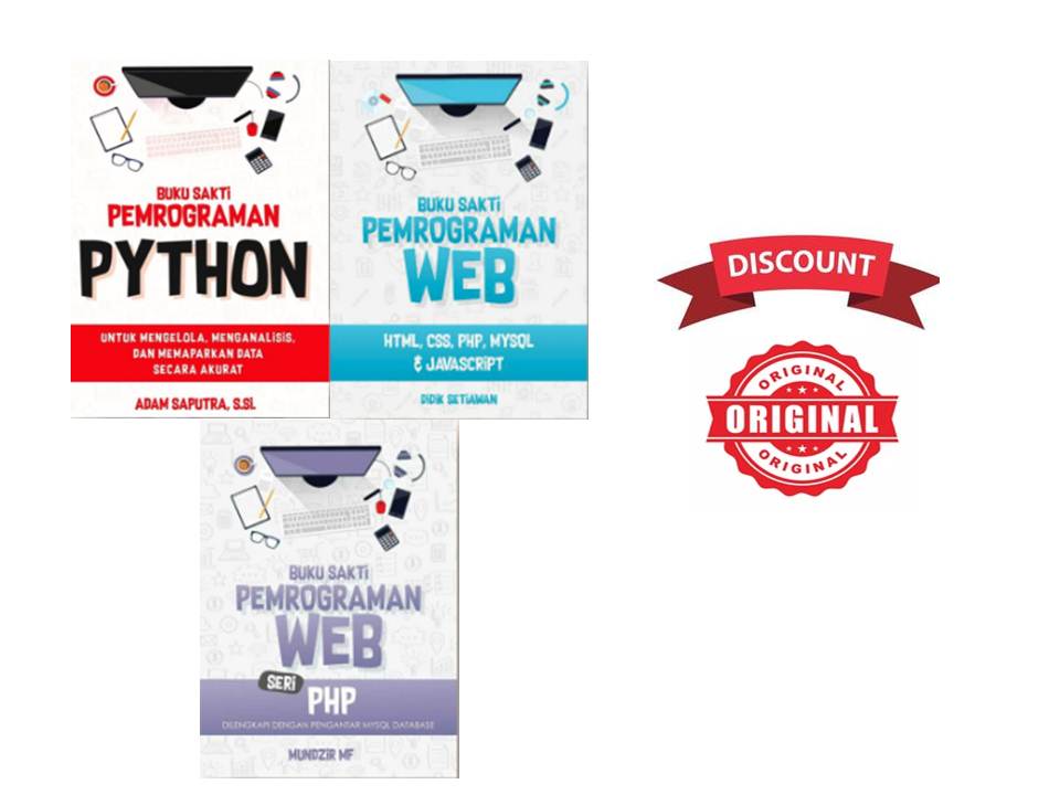 Buku Original Buku Sakti Pemrograman Web Python And Seri Php Html Css Php Mysql And Javascript
