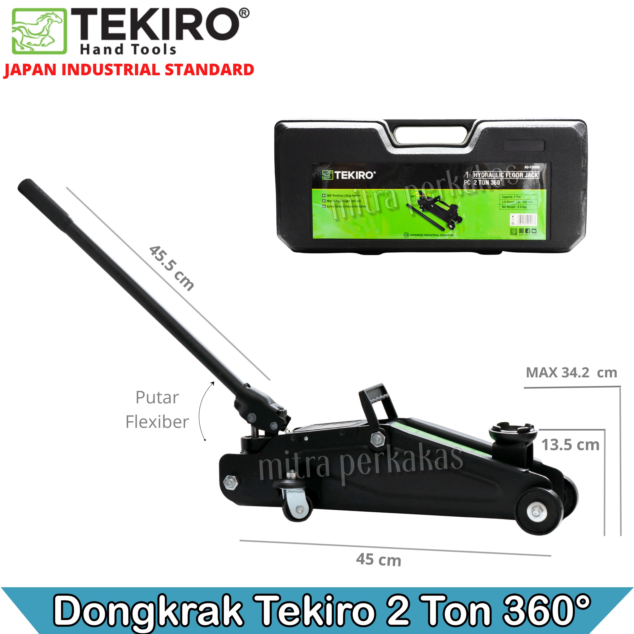 Tekiro Hydraulic Floor Jack 360 Derajat Dongkrak Buaya 2 Ton Japan ...