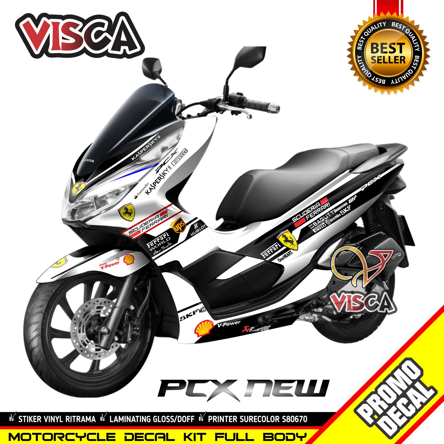 Decal Pcx 150 Full Body Stiker Pcx 150 Terbaru 2022 Dekal Pcx Full Body ...