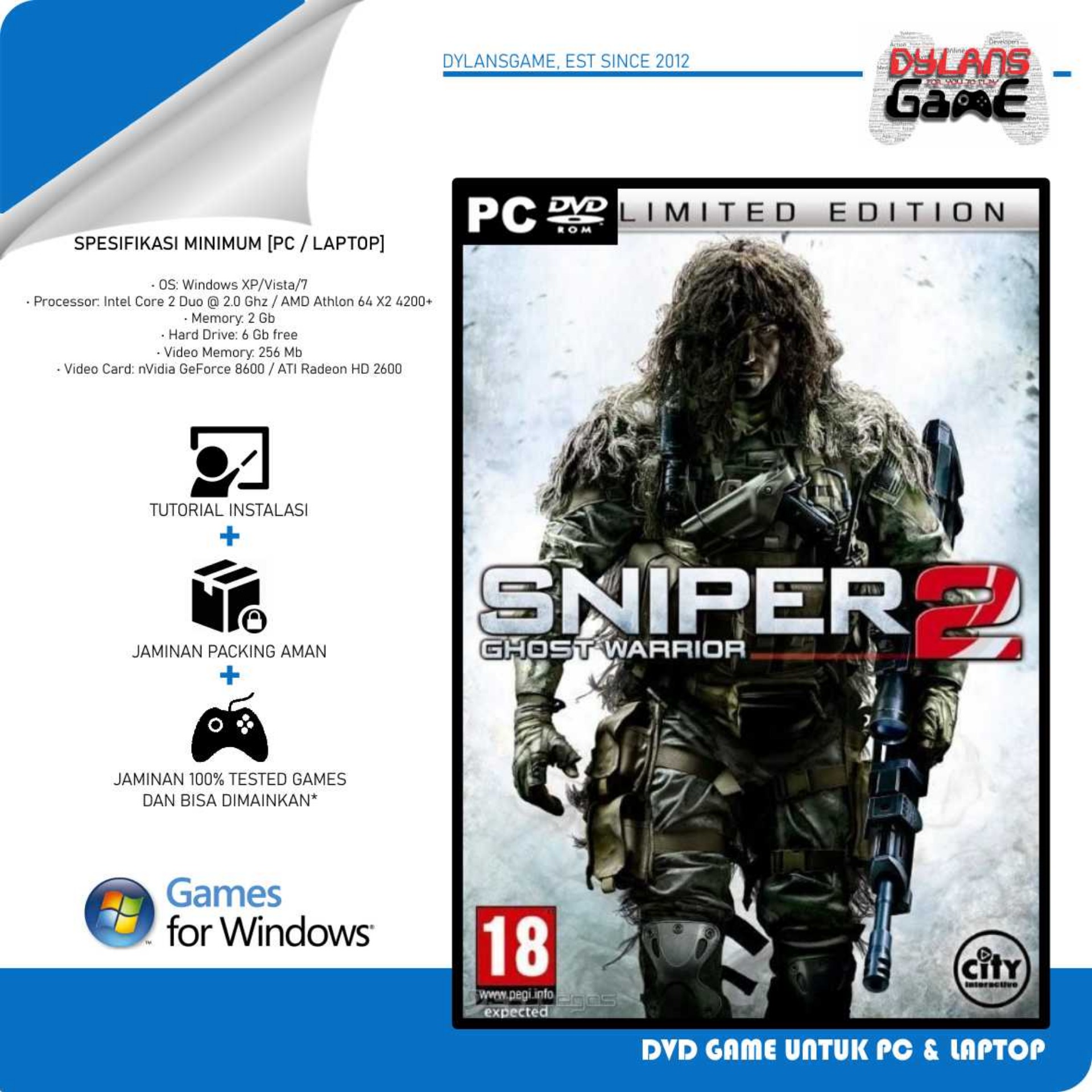 Sniper: Ghost Warrior 2 Collector's Edition - Kaset Game PC - Game ...