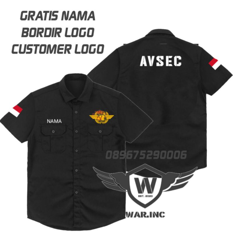 KEMEJA SERAGAM AVSEC | Lazada Indonesia