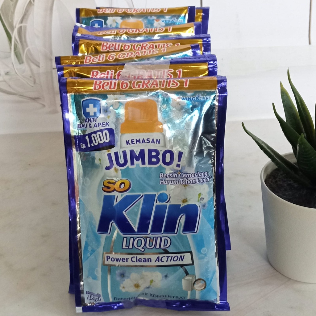 So klin Liquid Detergent Jumbo Renceng 14 Sachet | Lazada Indonesia