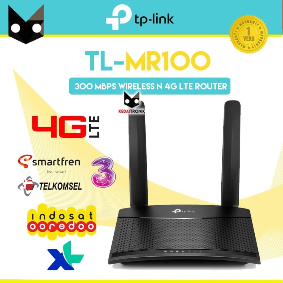 Modem Router Tp-Link TL-MR100 4G Wireless Sim Card GSM Tplink TL MR100 ...