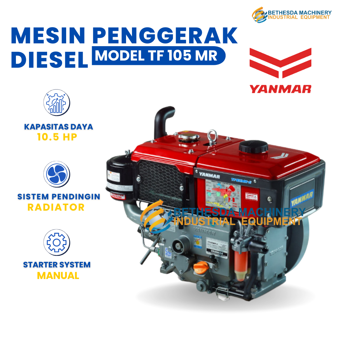 Yanmar TF 105 MR-di Diesel Penggerak 10.5HP Mesin Engine Radiator 10,5 HP / 10.5 HP | Lazada ...