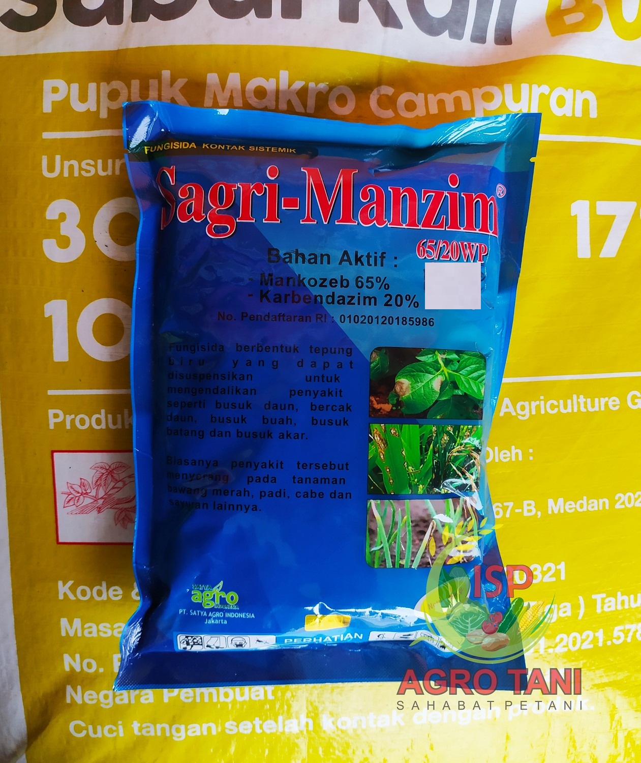 Fungisida sagri manzim 400gr bahan aktif : mancozeb dan karbendazim ...