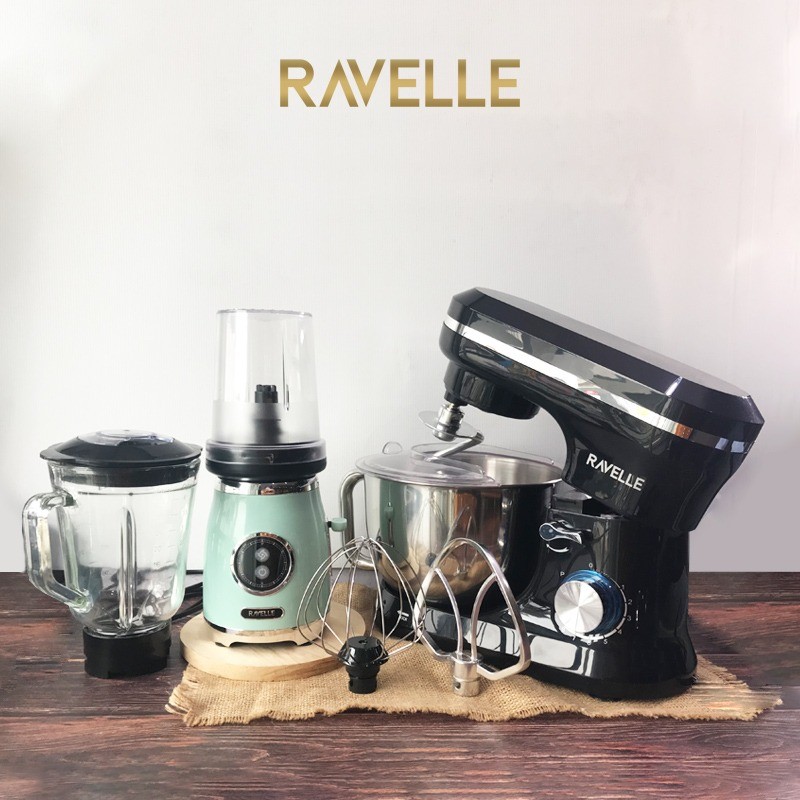 RAVELLE Stand Mixer 4.5 L + Blender Chopper - Black | Lazada Indonesia