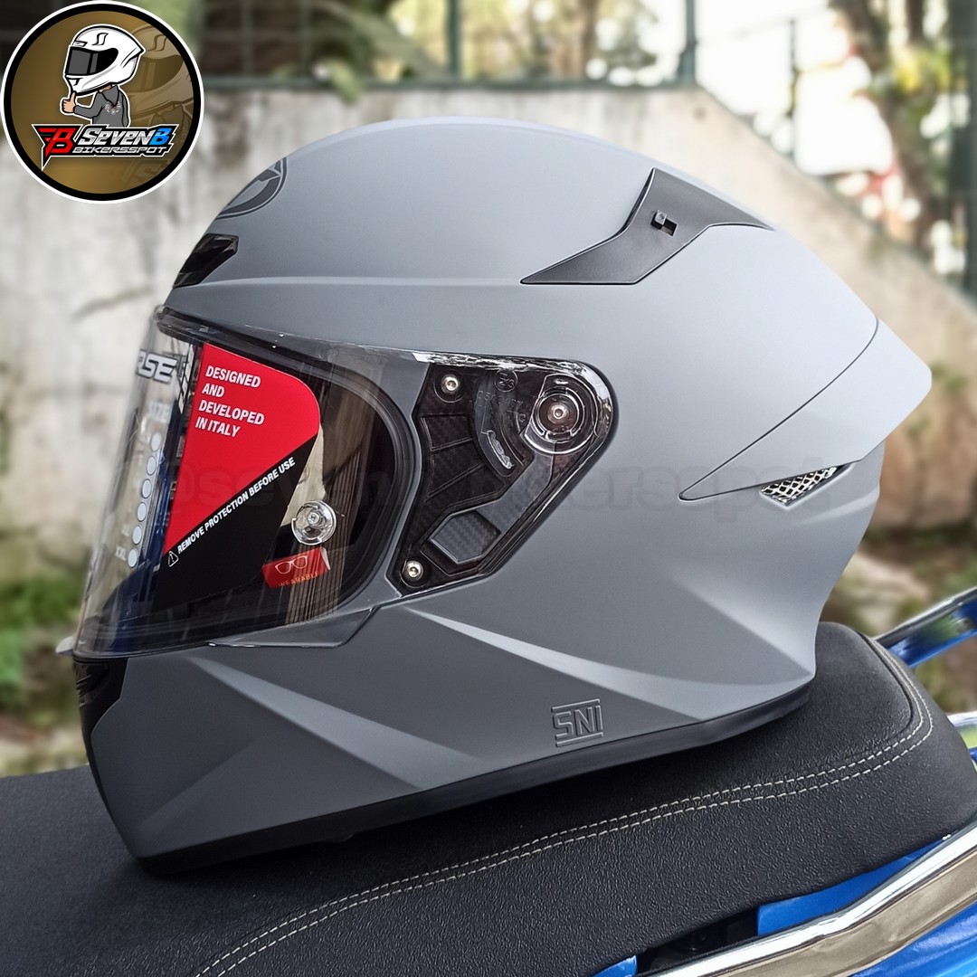 HELM KYT TT COURSE TTC GORILLA GREY MATT DOFF ORIGINAL SNI SEVENB ...